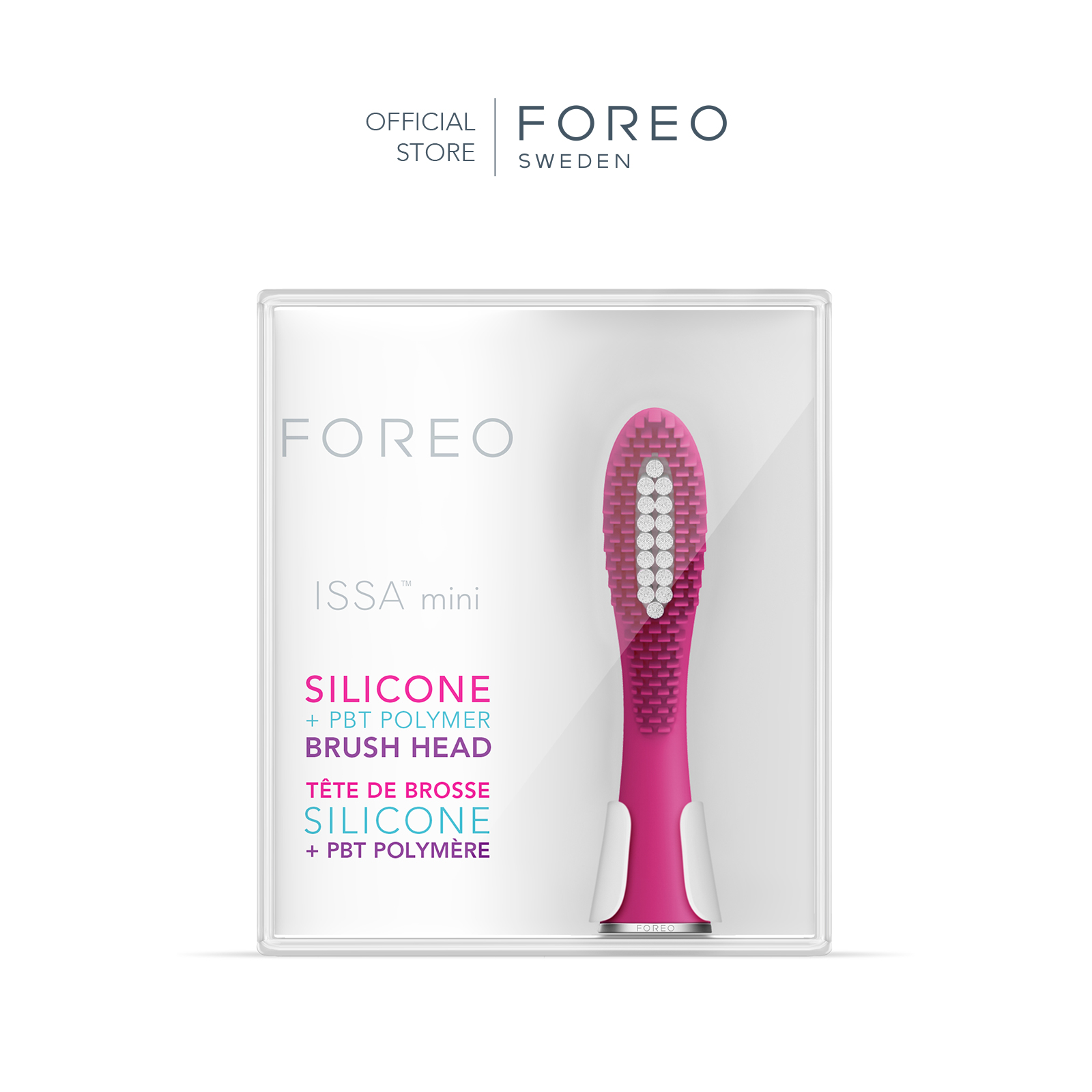 FOREO ISSA Mini Hybrid Brush Head Wild Strawberry หัวแปรงไฮบริด สำหรับ ...