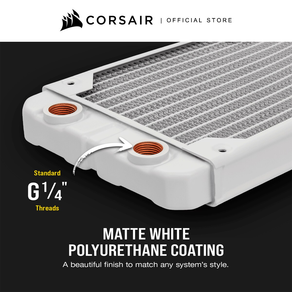 CORSAIR Cooler Hydro X Series XR5 360mm Water Cooling Radiator White ...