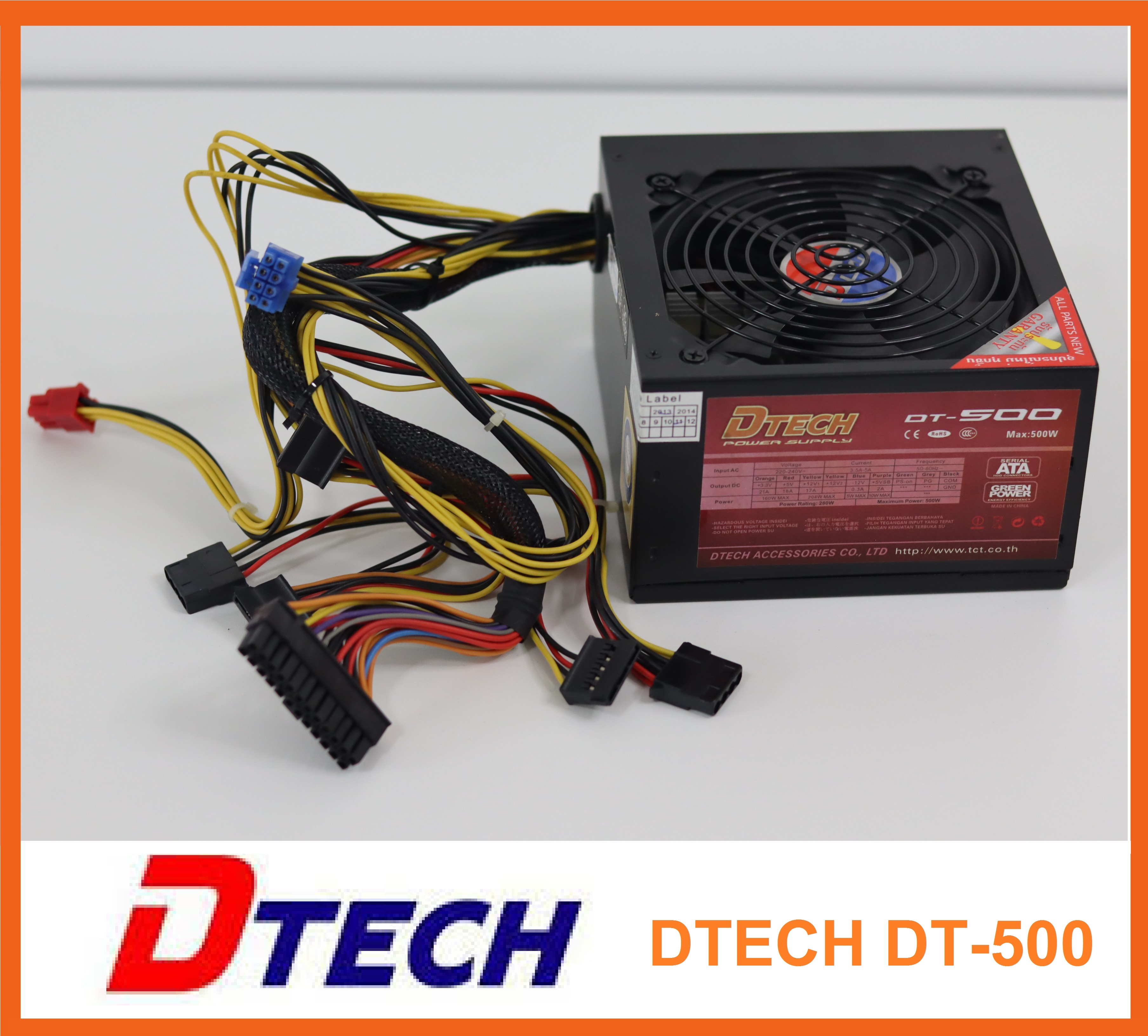 DTECH DT-500 DTECH พาวเวอร์ซัพพลาย 500W รุ่น DT-500 (สีดำ) | Lazada.co.th