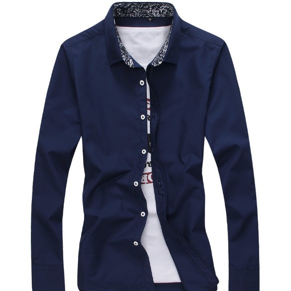 Men's Long Sleeve Shirt Casual Polo Shirts Shirt Man Smart Neat ...