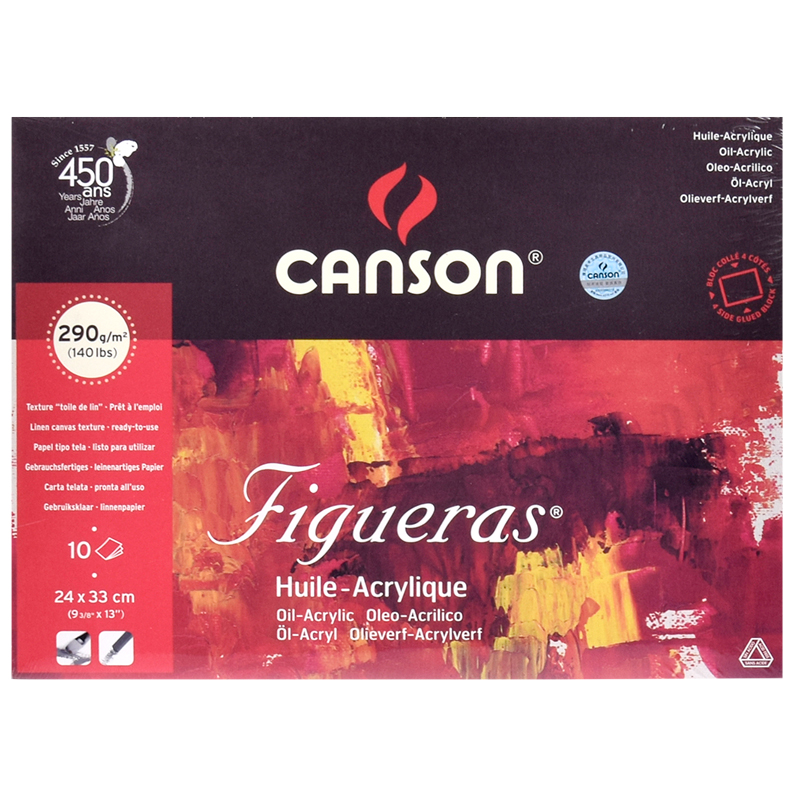 Canson Figueras Oil and Acrylic Painting Pad Heavyweight Paper 290 gsm ...