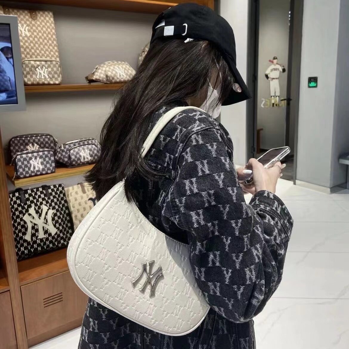 New Genuine MLB YORK YANKEES Women Bags mlb bag shoulder bag mlb Top ...