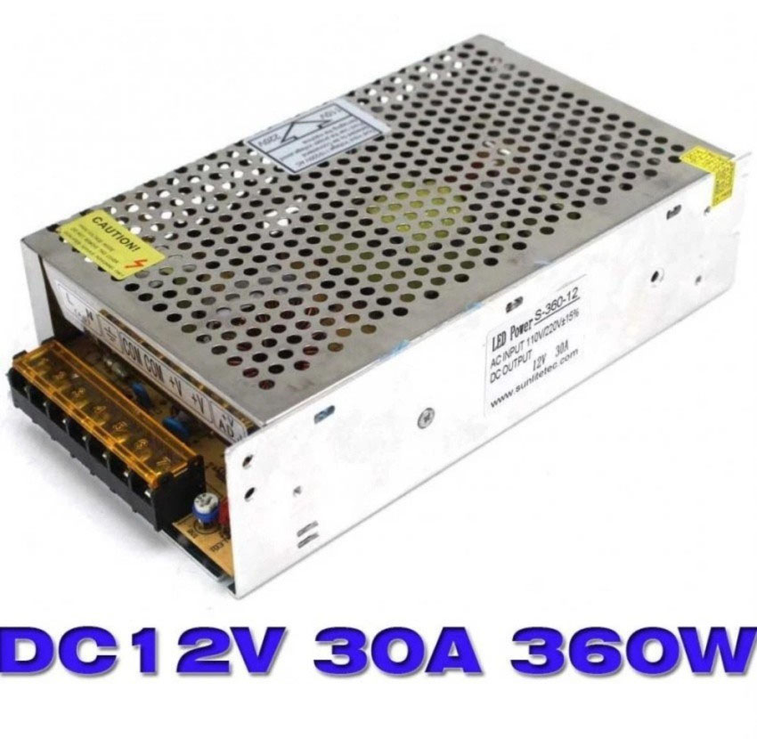 Power Supply 12V 30A 360W Switching Power Supply สวิตชิ่งเพาเวอร์ซัพพลาย สำหรับกล้องวงจรปิด หม้อ ...
