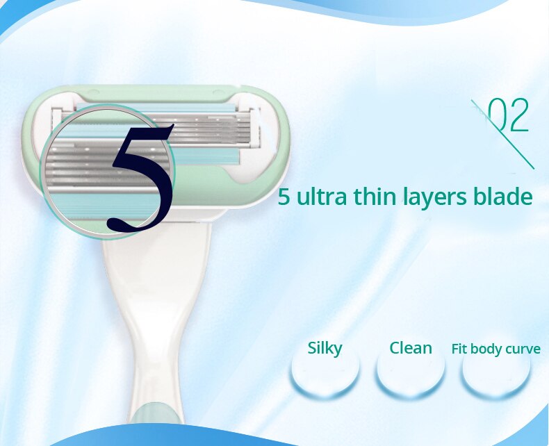 Venus Razor Blades Aloe 5 Layers Shaving Blades Suit for All Venus ...