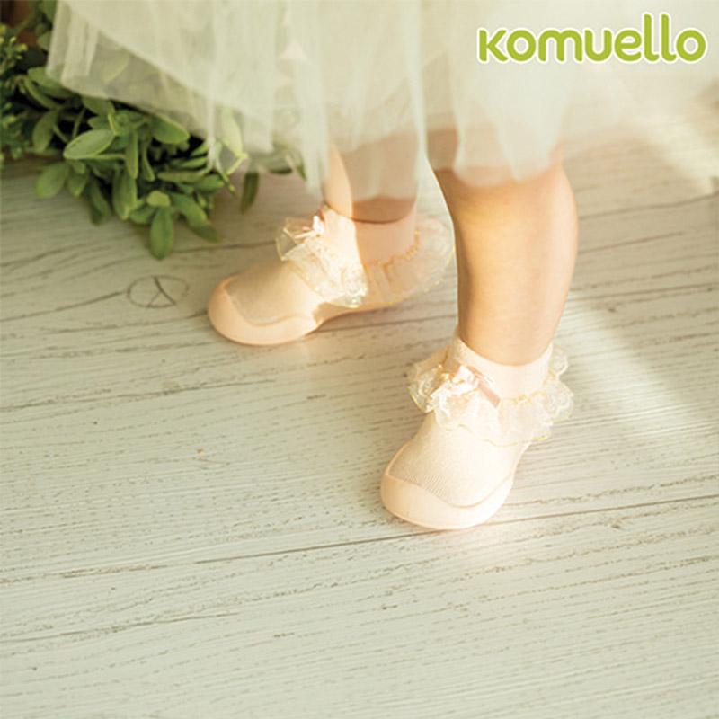 รองเท้าหัดเดิน KOMUELLO ลาย Princess Pink (รองเท้าเด็กเกาหลีรองเท้าเด็กหัดเดินรองเท้าเด็กเล็ก ...