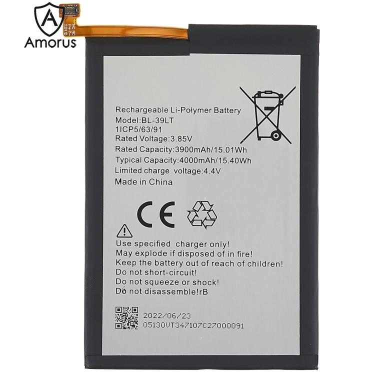 Amorus For Tecno Camon 12 4G Spark 4 3.85V 3900mAh Li-Polymer Battery ...