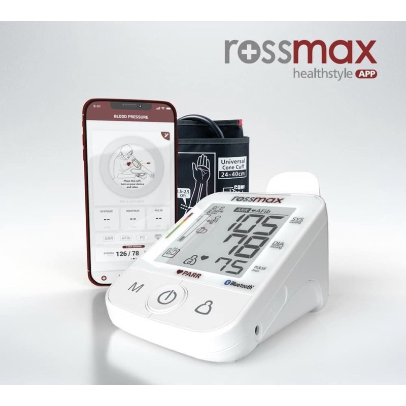 เครื่องวัดความดัน Rossmax รุ่น X5 With Bluetooth (ตรวจจับภาวะหัวใจห้องบนสั่นพลิ้ว) - A.E.D ...