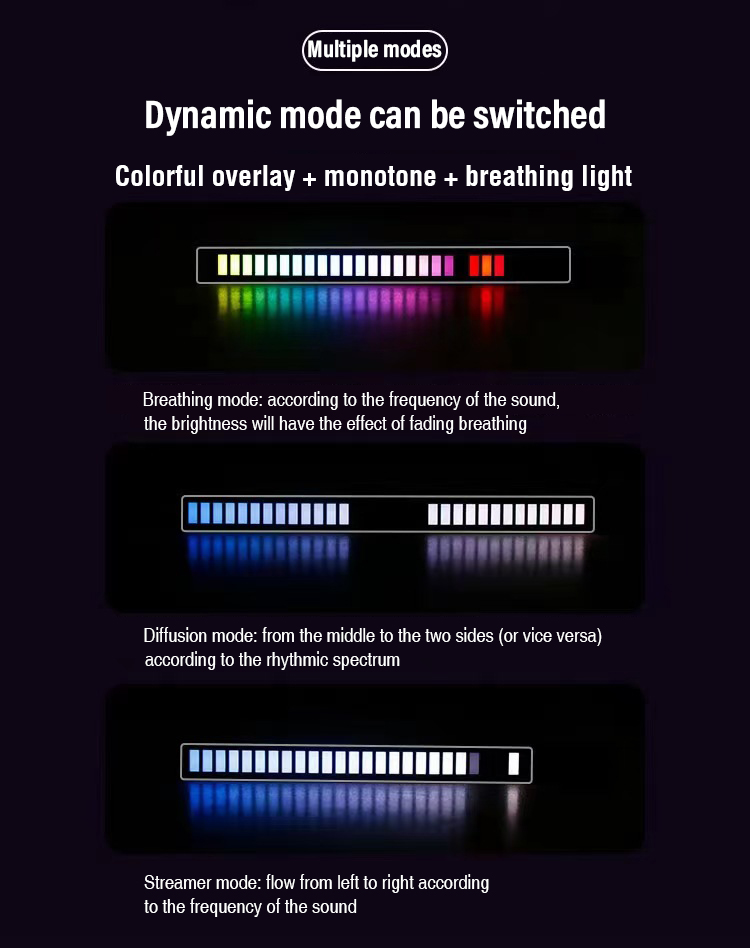 XShine led light bar changes color according to music Color-changing ...