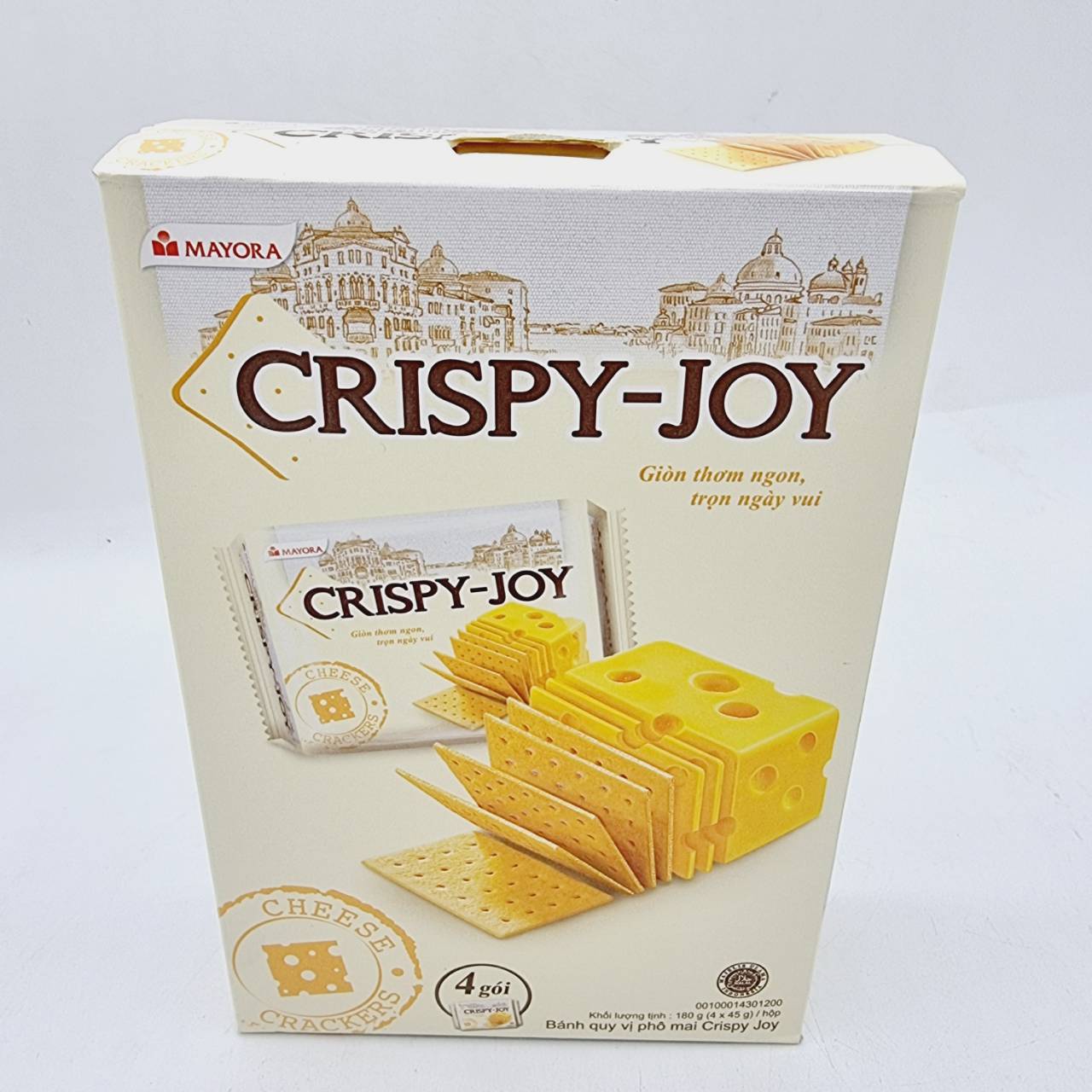 ขนมปังแครกเกอร์ ชีส บิสกิตรสชีส 45 กรัม× 4 ซอง ตรา crispy joy | Lazada ...