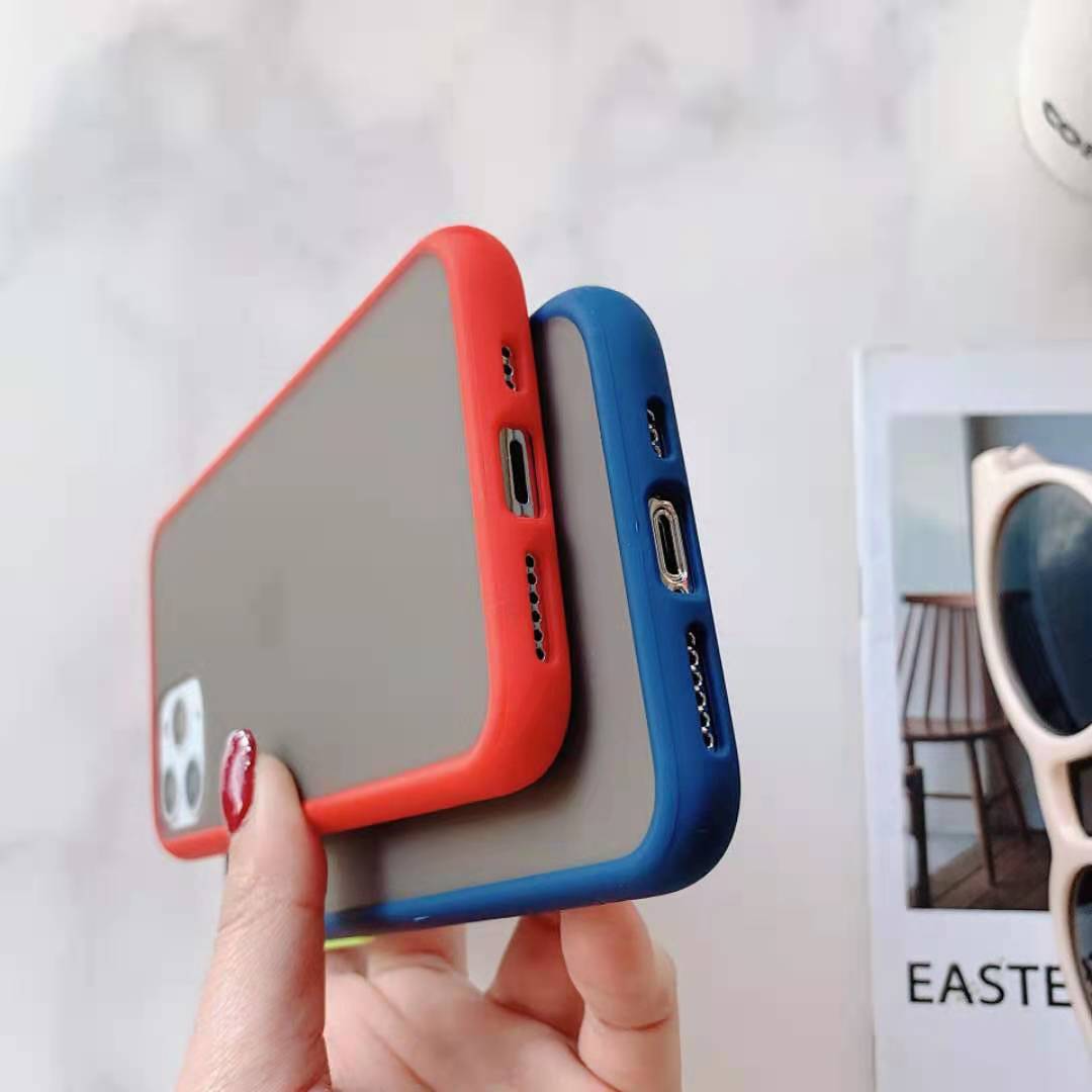 เคสกันกระแทก ปุ่มสีผิวด้าน ออปโป้A37 OPPO Reno2F Reno4Z Reno3pro Reno4 ...