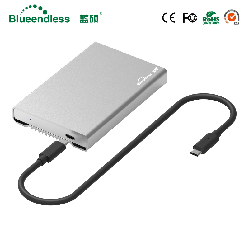 New Aluminum Hdd Enclosure 2.5" Mobile Hard Disk Case Type-c Sata USB 3 ...