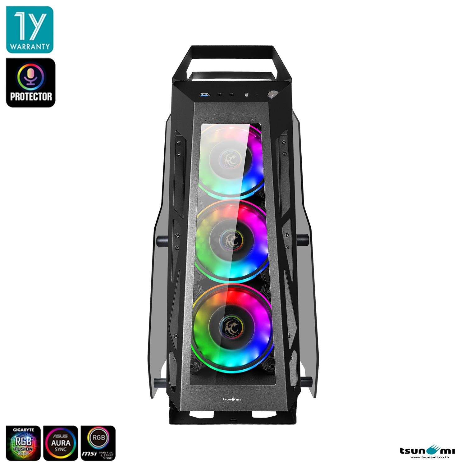 เคสคอมพิวเตอร์ Tsunami Protector Titan KK Open Air Surrounded Tempered ...