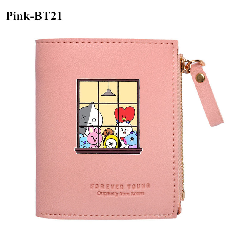 KPOP BTS Wallet Short Wallet Card Pack Cartoon Character Wallet ...