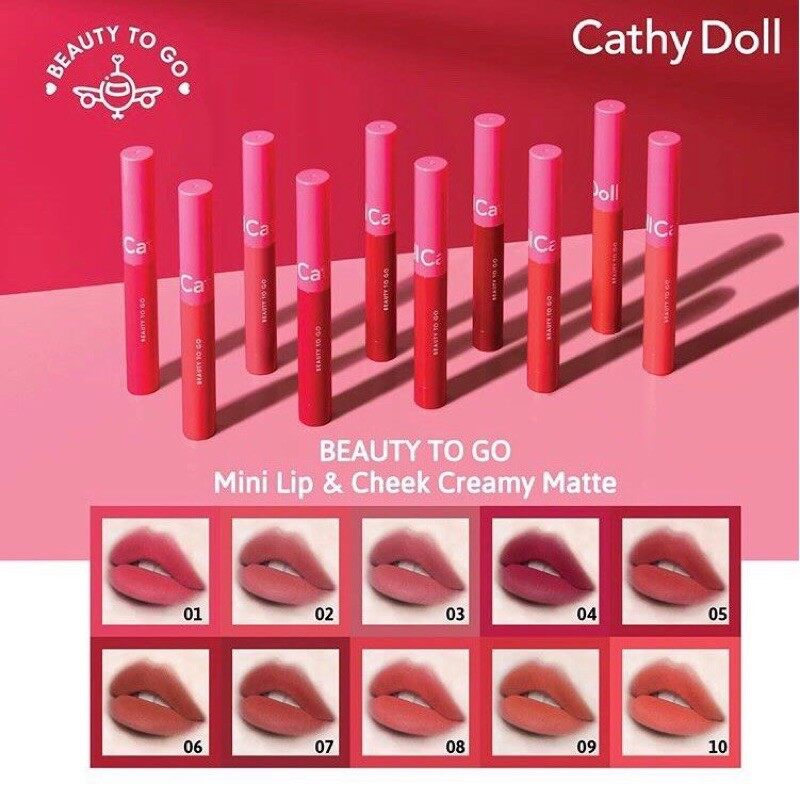 Cathy Doll Beauty To Go Mini Lip & Cheek Creamy Matte ️ airplain - ยั่ว ...