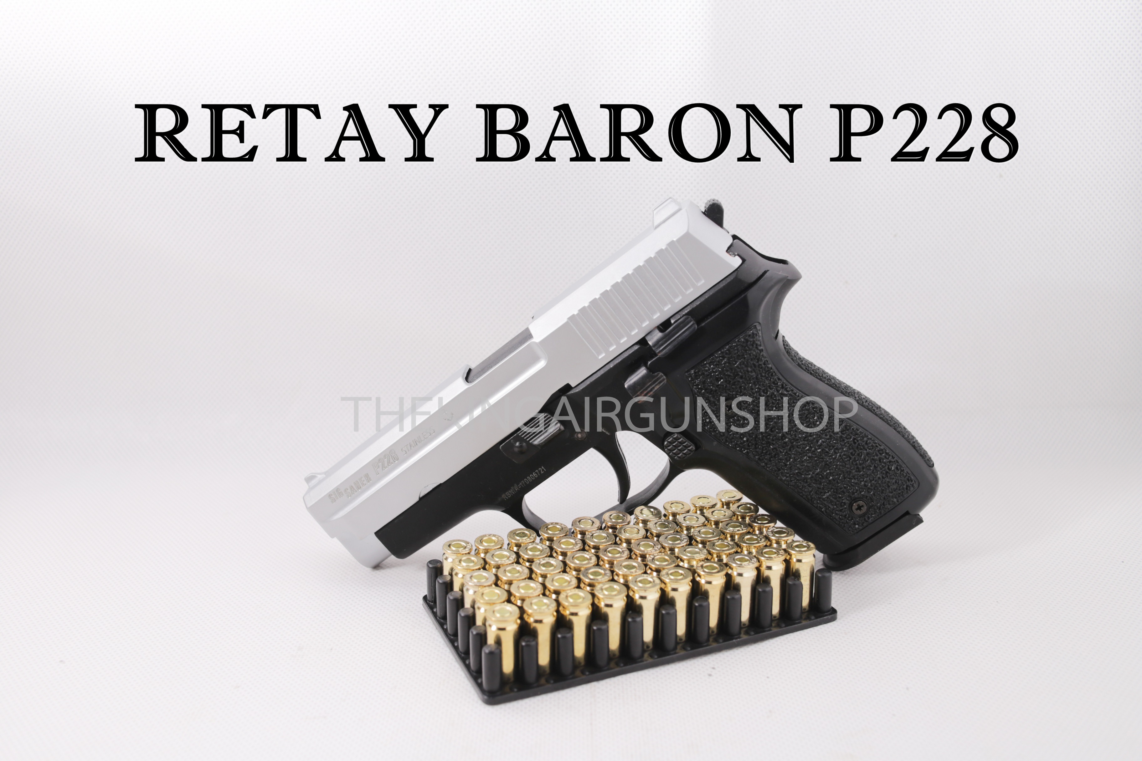Retay Baron Sig Sauer P228 สีเงิน ด้าน 9 P.A.K. Blank Gun ****New ...