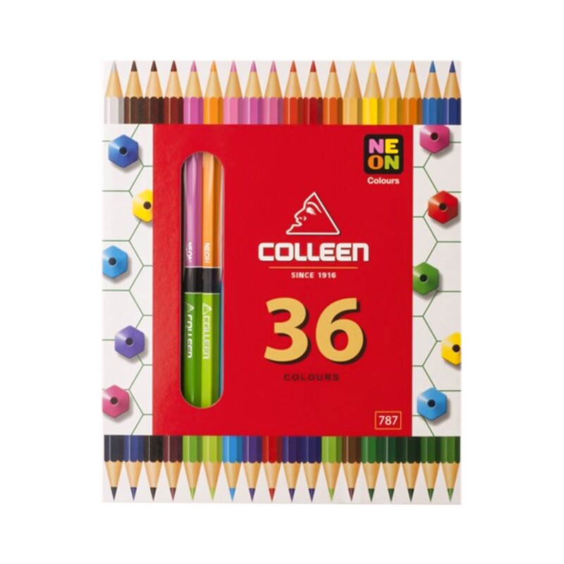 สีไม้ ดินสอสีคลอรีน คลอลีน 12/24/36/48/60 สี Colleen Color Pencil หัว ...