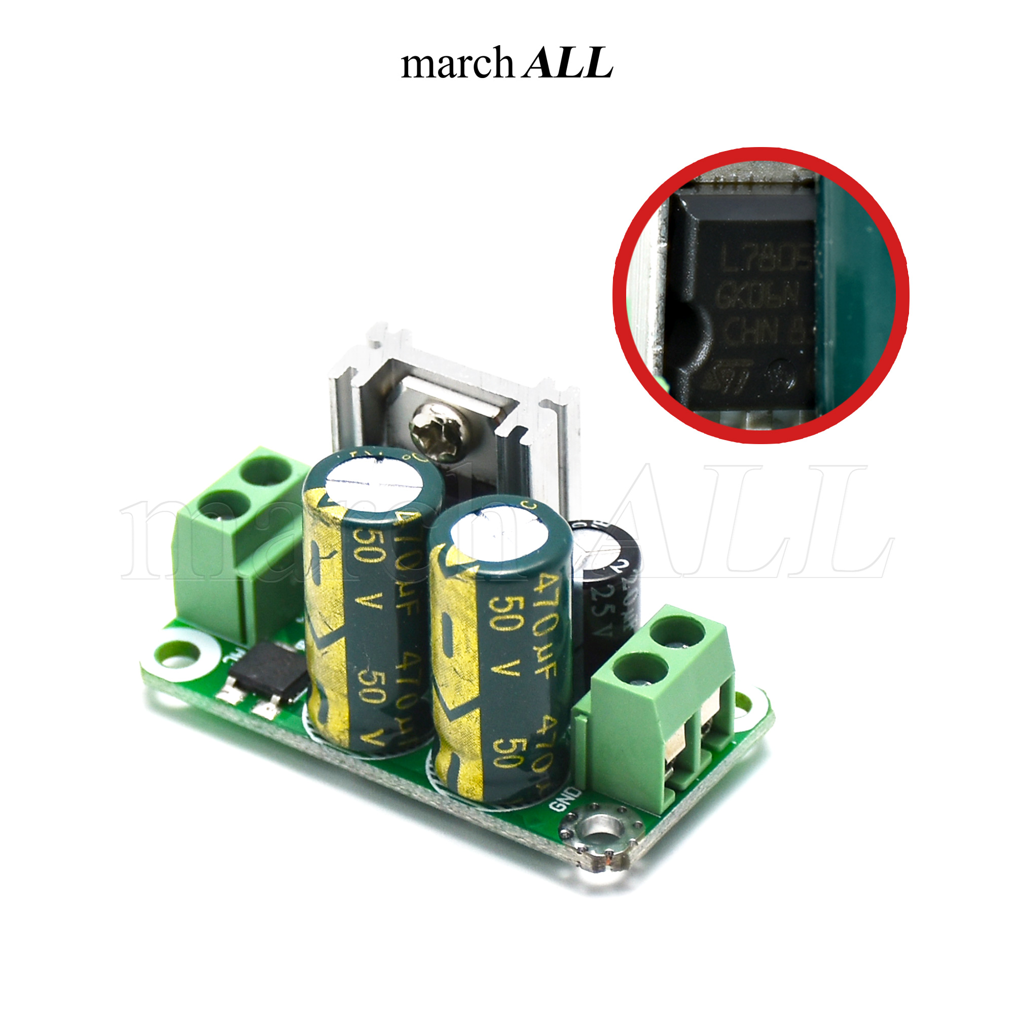 MarchALL RBS1A5 บอร์ดจ่ายไฟเดี่ยว DC + Ground บวก กราวด์ ดีซี เรกูเลเต ...