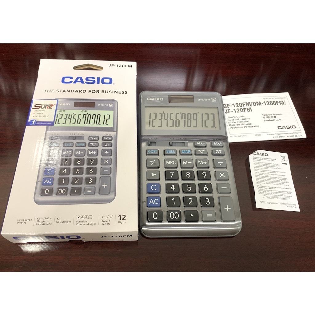 [ประกัน CMG] Casio เครื่องคิดเลข คาสิโอ รุ่น JF-120FM / JF-120FM- PK/ JF-120BM Calculator ...