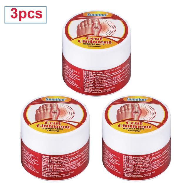 【CW】 1/2/3Pcs Sumifun Gout Treatment Ointment Joint Hallux Valgus Pain ...
