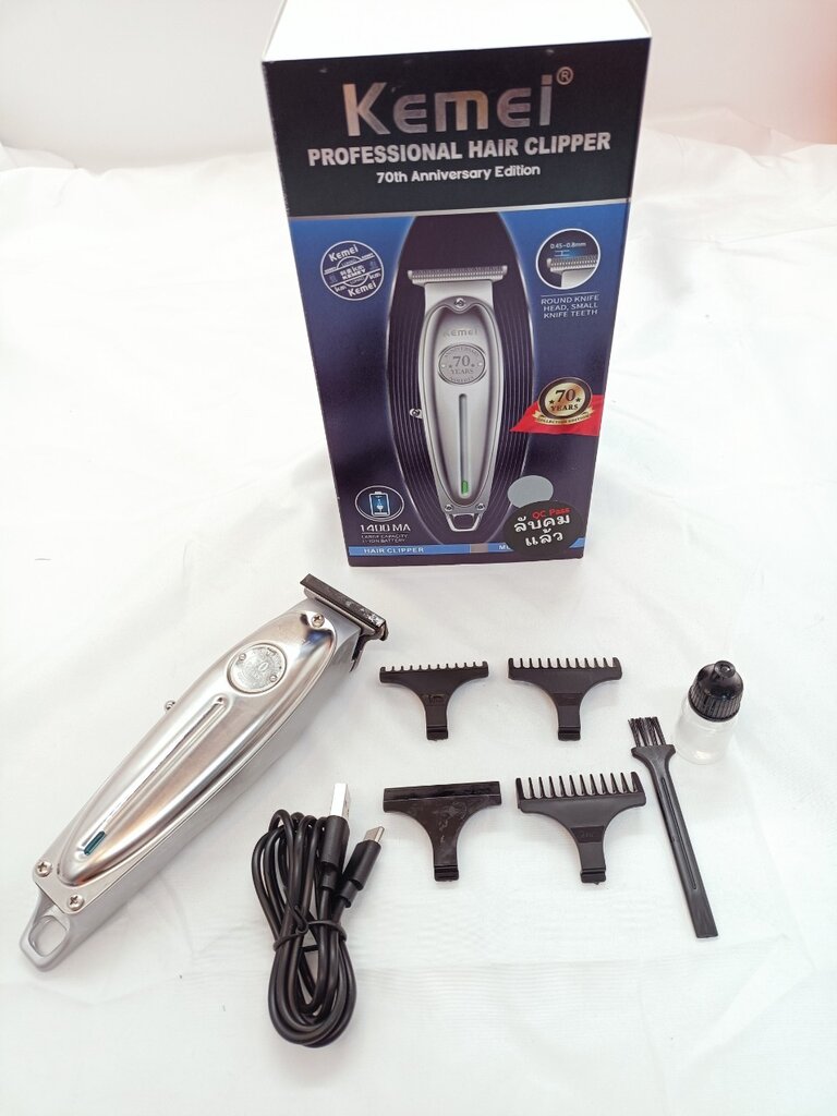 กันขอบ Kemei KM-1949 **ลับคม** 70ปี สีทอง/สีเงิน - NB BarberTools - ThaiPick