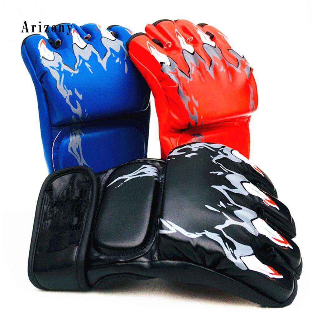 Adult MMA Boxing Sandbag Fight Combat Training Faux Leather Half Finger ...