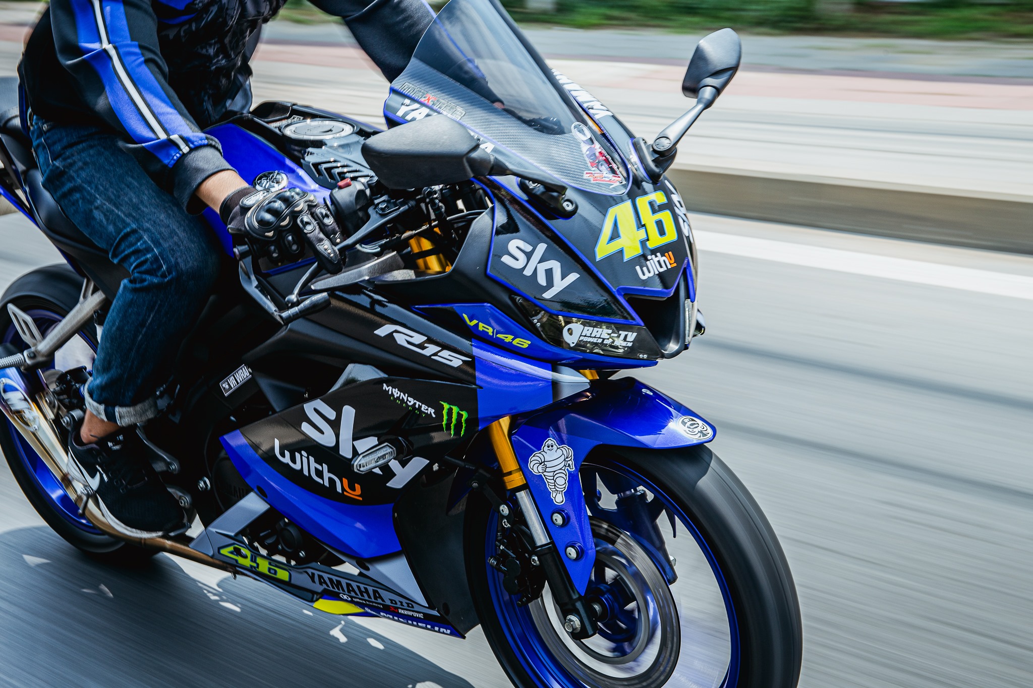 (VR wrap) สติ๊กเกอร์ kit / Yamaha R15 ลาย Sky | Lazada.co.th