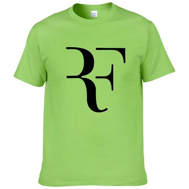 Fashion Roger Federer RF Print T Shirt Men Short Sleeve Tshirts Tops ...