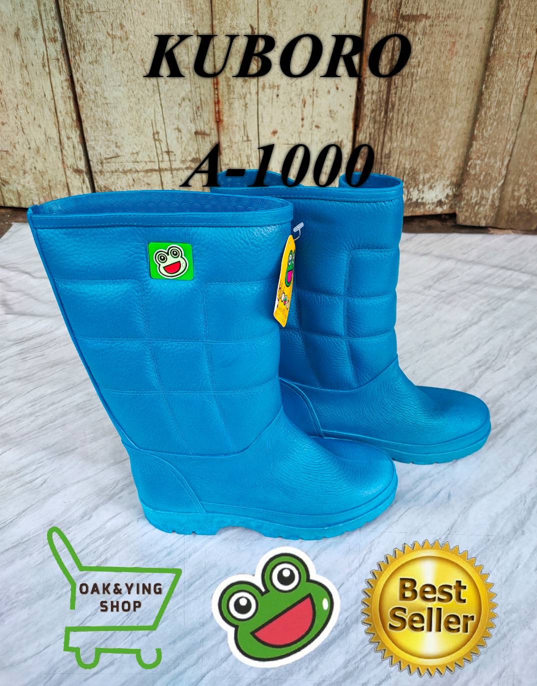 (ของแท้) รองเท้าบูทตรากบ Kuboro รุ่น A-1000 สูง12นิ้ว รองเท้าบูทกันน้ำ ...