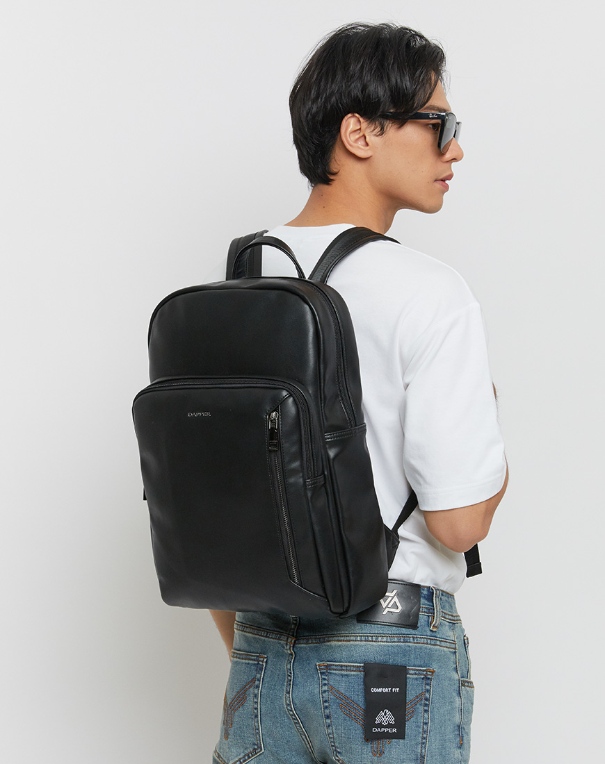 DAPPER กระเป๋าเป้ Triple Zipper Tech Backpack สีดำ - DAPPER - ThaiPick