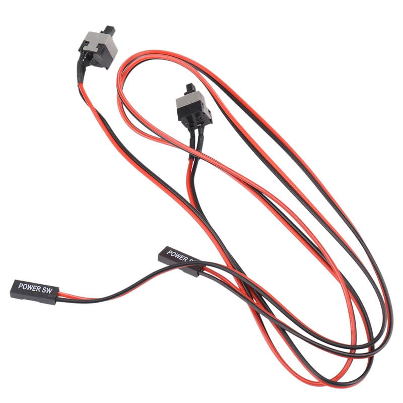 2 Pack 2 Pin SW PC Power Cable on/Off Push Button ATX Computer Switch ...