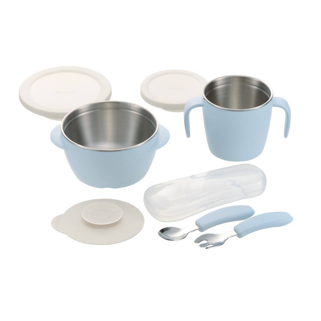 ลดพิเศษ5% RICHELL (ริเชล) Tli Syainless Steel Feeding Set ชุดฝึกทานอาหารสแตนเลสรุ่น TLI ...