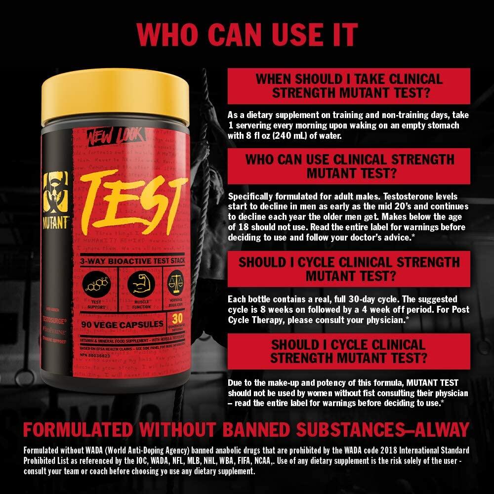 Mutant-Test 90 Capsule เพิ่มฮอร์โมนเพศชาย Testosterone - TOPFIT - ThaiPick