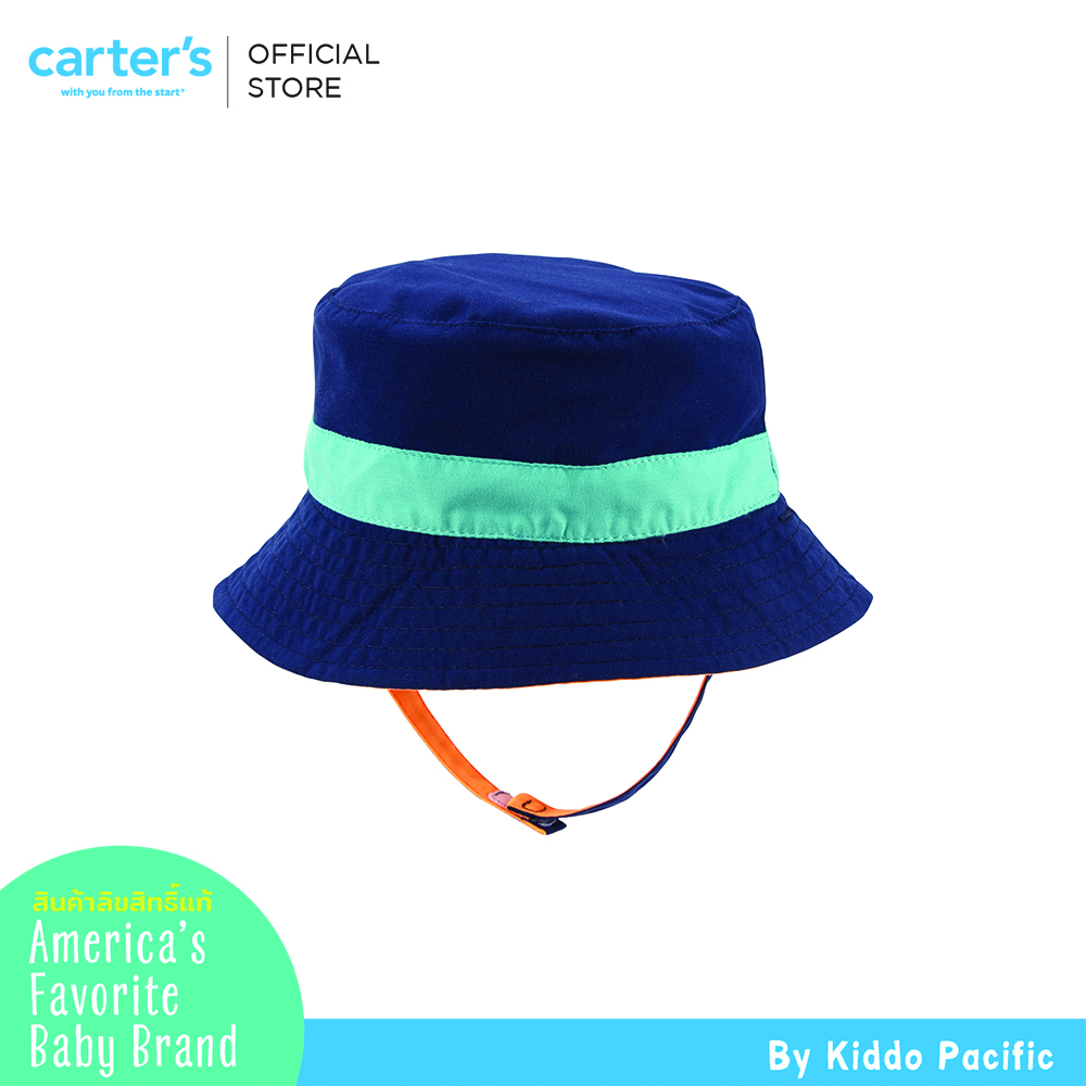 CARTERS SWIM HAT NAVY-ORANGE SOLID คาร์เตอร์หมวกว่ายน้ำเด็กทรงบักเก็ต ...