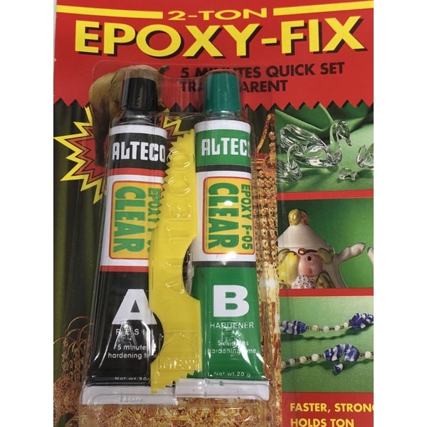 Woww สุดคุ้ม กาวอีพ็อกซี่ EPOXY FIX 2 ตัน สีใส ALTECO กาวติดพลาสติก ตรา ...