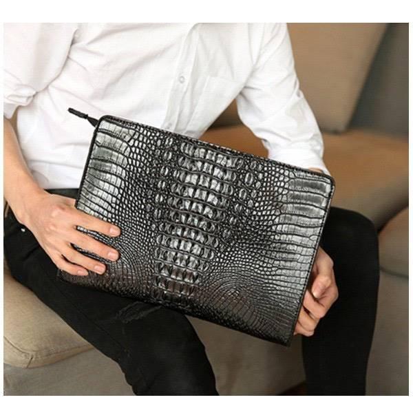 Osaka มีรับประกัน กระเป๋าหนังแบบถือ ลายหนัง จระเข้ หนังPU รุ่น NE540 ...