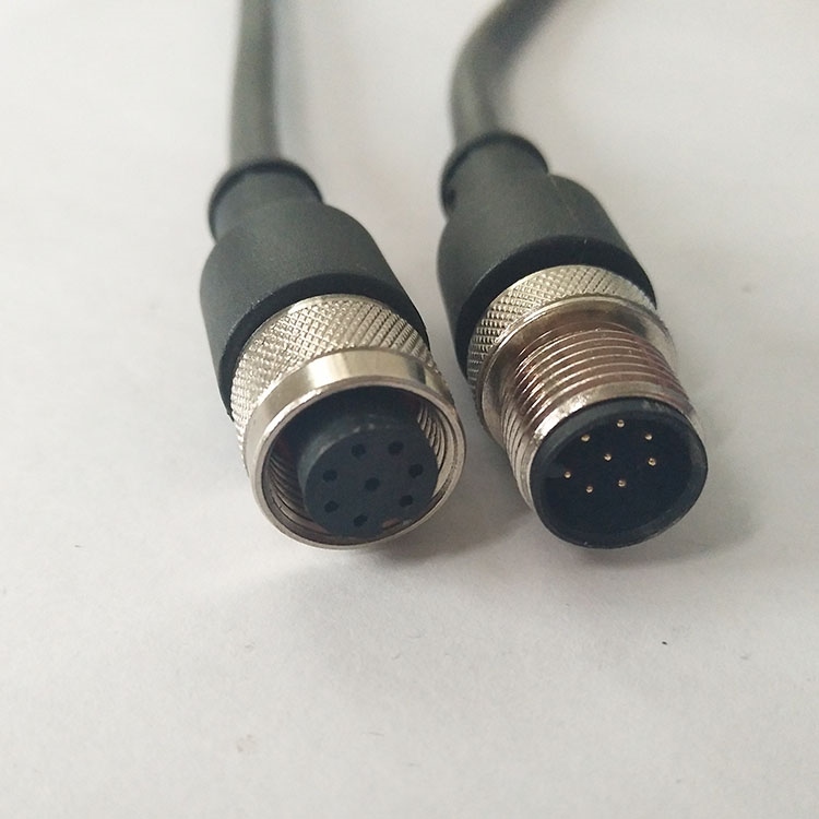 M12 Sensor Connector 2m Cable Waterproof plug Male amp;Female 4P 5P ...