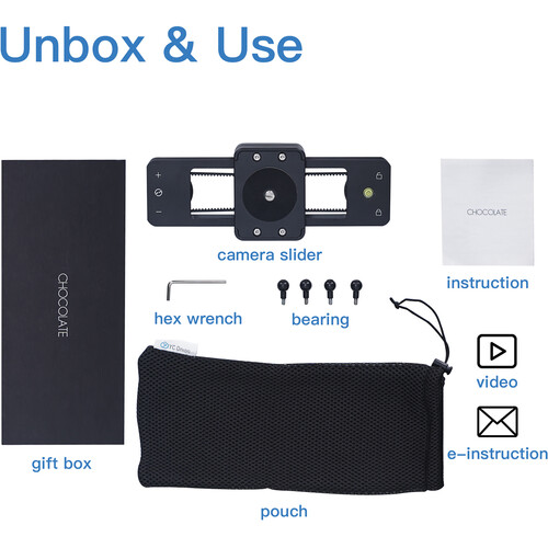 YC Onion CCS Chocolate Camera Slider Portable Mini 9”/23cm for DSLR ...