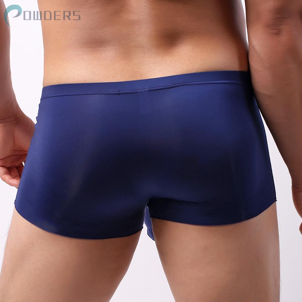 Men Boxer Briefs Elephant Nose Shorts Trunks Underpants Knickers Men y Ice Silk Lingerie ...