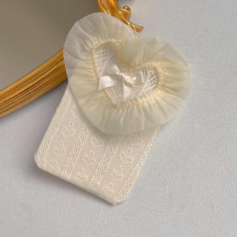 Heart ถุงเท้าลูกไม้ ลายหัวใจ สไตล์เจ้าหญิง | Lazada.co.th
