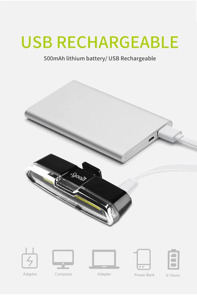 ไฟท้ายจักรยานแบบสองสี ชาร์จ USB GOOFY X7505 - Thai Bike - ThaiPick