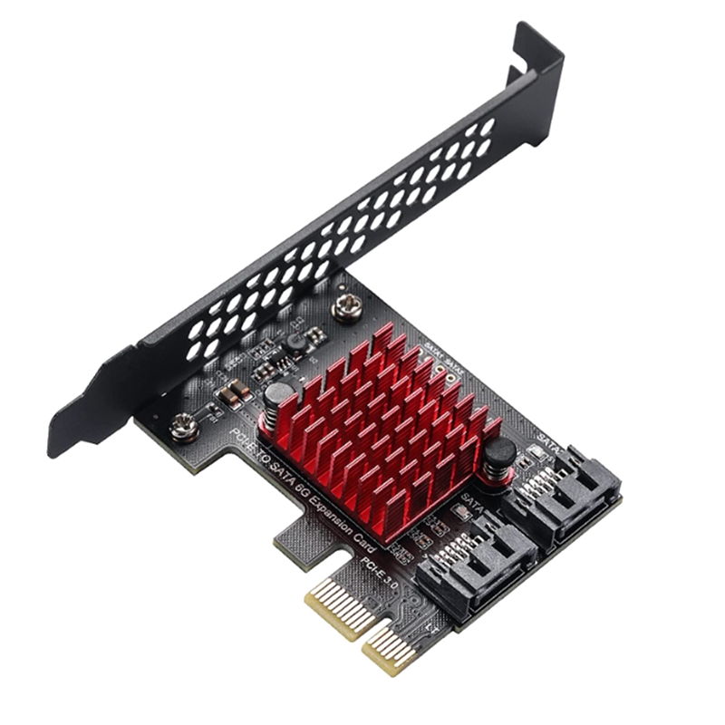 PCIe to 2 Ports SATA 3 III 3.0 6 Gbps SSD Adapter PCI-E PCI Express X1 ...