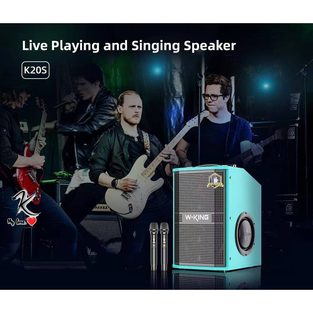 W-king K20S กำลังขับ 180W รุ่นใหม่ล่าสุด ลำโพงบลูทูธ พร้อมไมค์โครโฟน2 ...