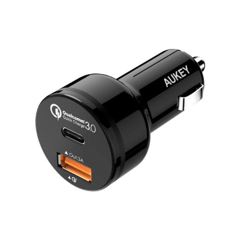 AUKEY 33W USB C & Qualcomm Quick Charge 3.0 Car Charger CC-Y1 ...