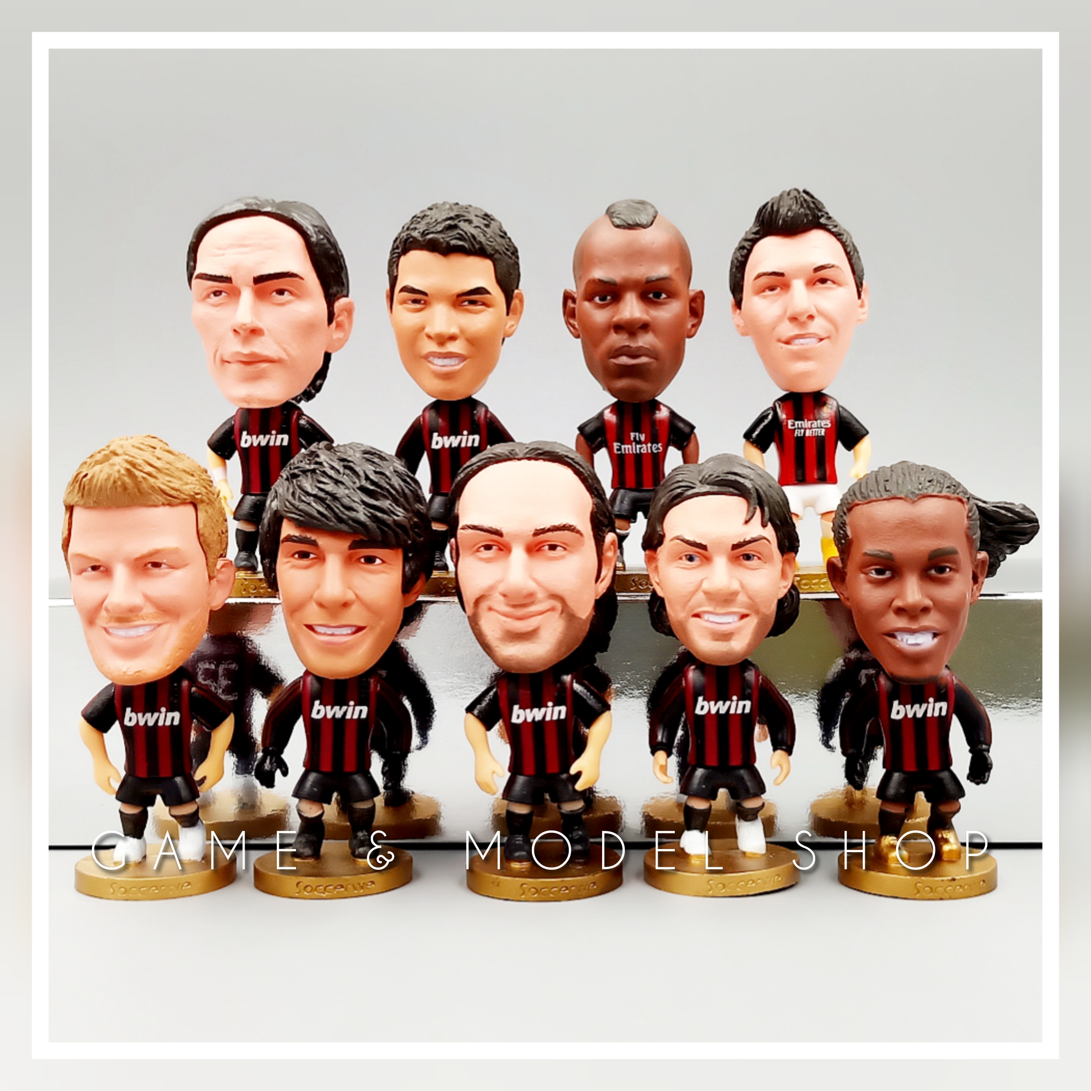 Soccerwe โมเดลนักฟุตบอล ทีมเอซี มิลาน สูง 6.5 ซม. ตุ๊กตานักบอล นักเตะ ...