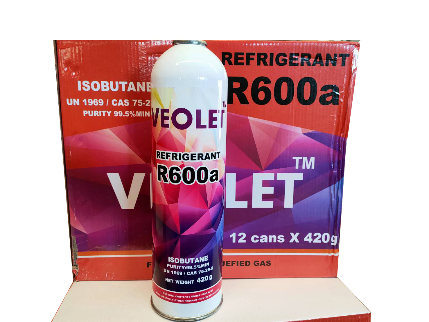 VEOLET สารทำความเย็น R-600A เกรดพรีเมี่ยม 1 กระป๋อง พร้อมวาล์วเปิด-ปิด ...