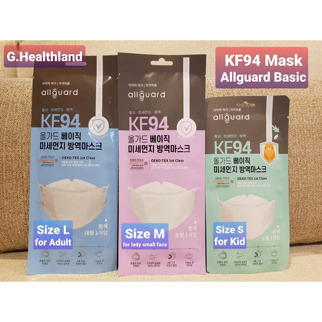 หน้ากากอนามัย แมส MASK KF94 แบรนด์ Allguard นำเข้าจากประเทศเกาหลี ...