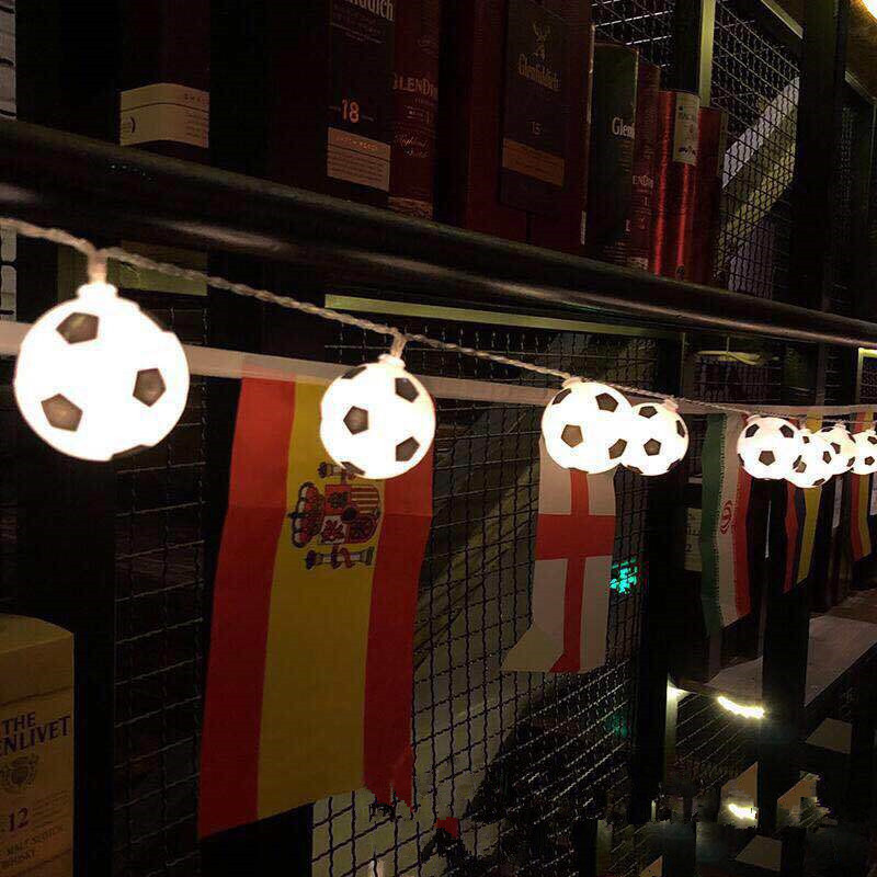 10 LEDs Football String Lights DIY Soccer accessories Atmosphere for ...