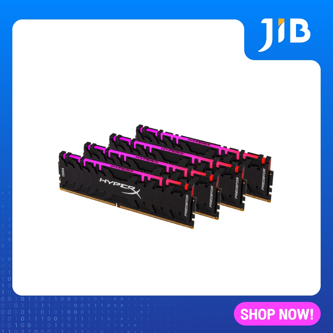 JIB 32GB (8GBx4) DDR4/3200 RAM PC (แรมพีซี) KINGSTON HyperX PREDATOR ...