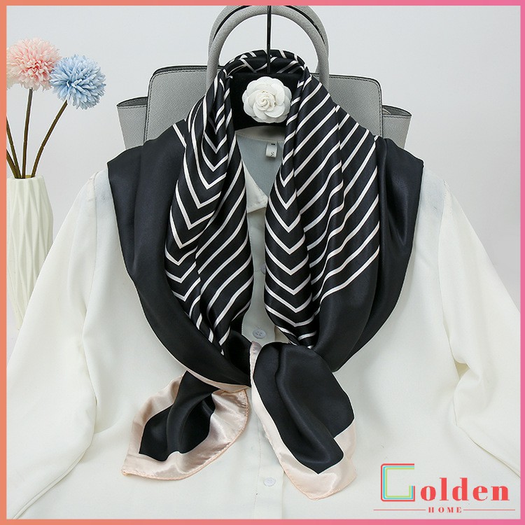 Golden ผ้าพันคอ ผ้าคลุมไหล่ สไตล์โบฮีเมียน ไหล่ ผ้าพันคอ silk scarf ...