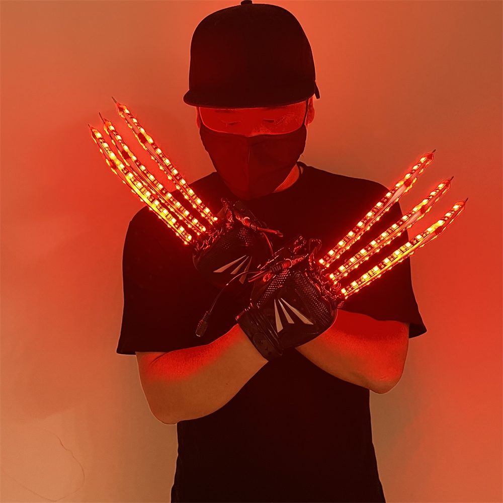 Magicool Led RGB Adult Child Wolverine Paw Boxing Laser Gloves Remote ...